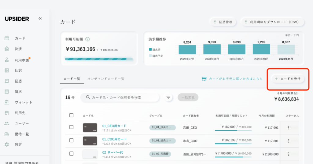 法人カード『UPSIDER』 ご利用スタートガイド | 株式会社UPSIDER